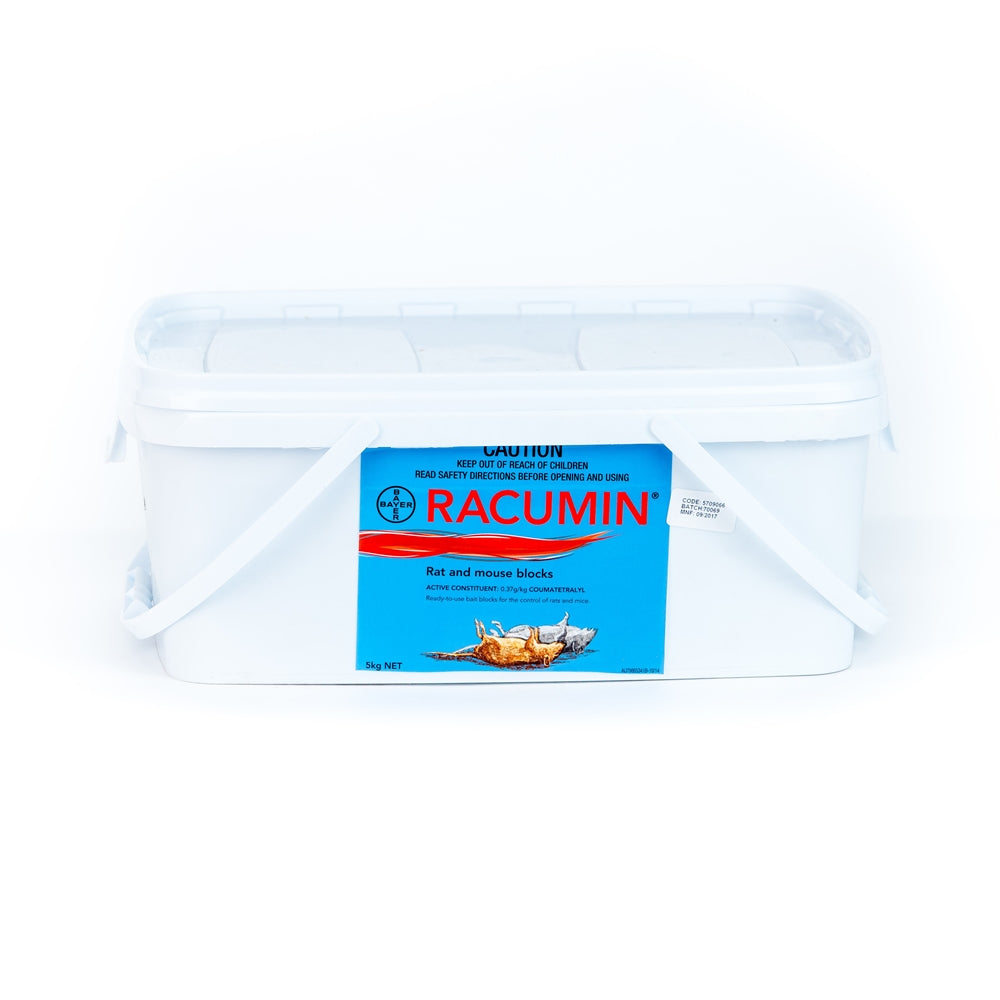 Racumin Mouse and Rat Wax Blocks 5kg 0.37g/kg Coumatetralyl | BUY ...