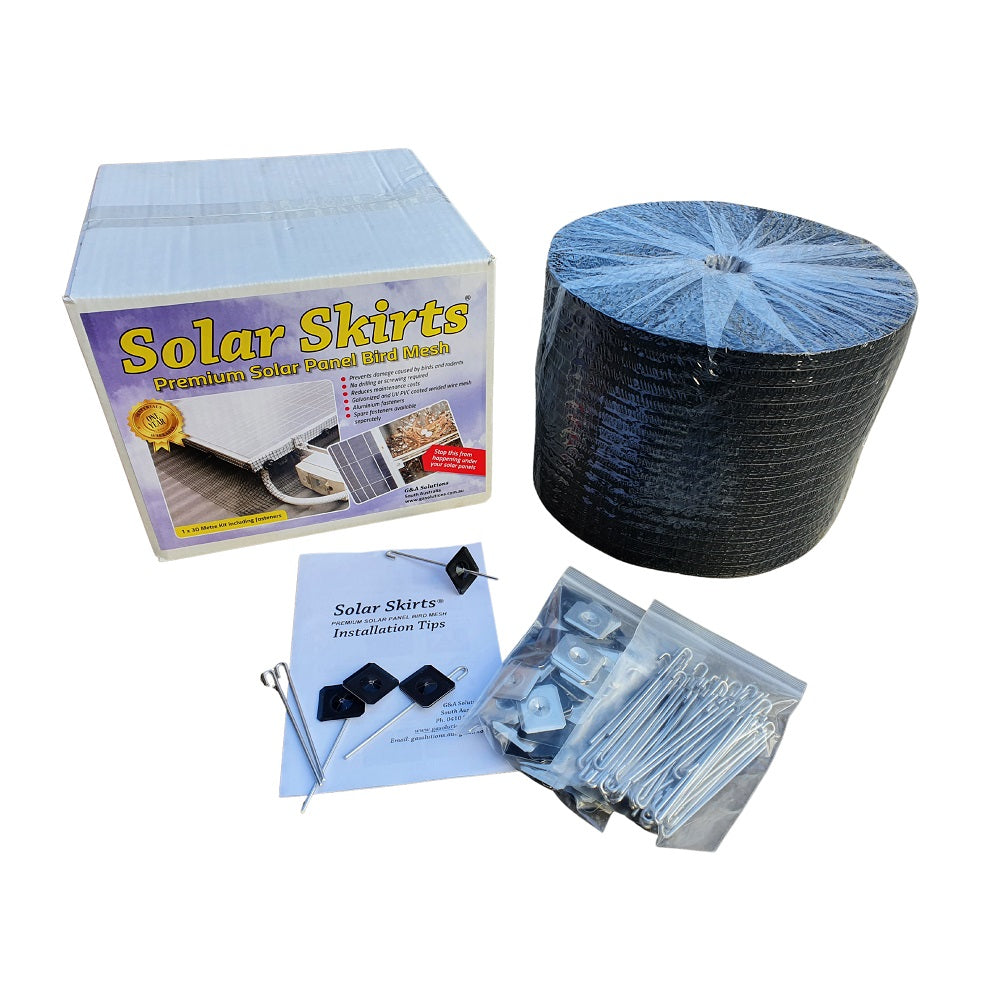 Solar Skirt Solar Panel 30m Kit - Solar Panel Bird Mesh Kit | BUY ...