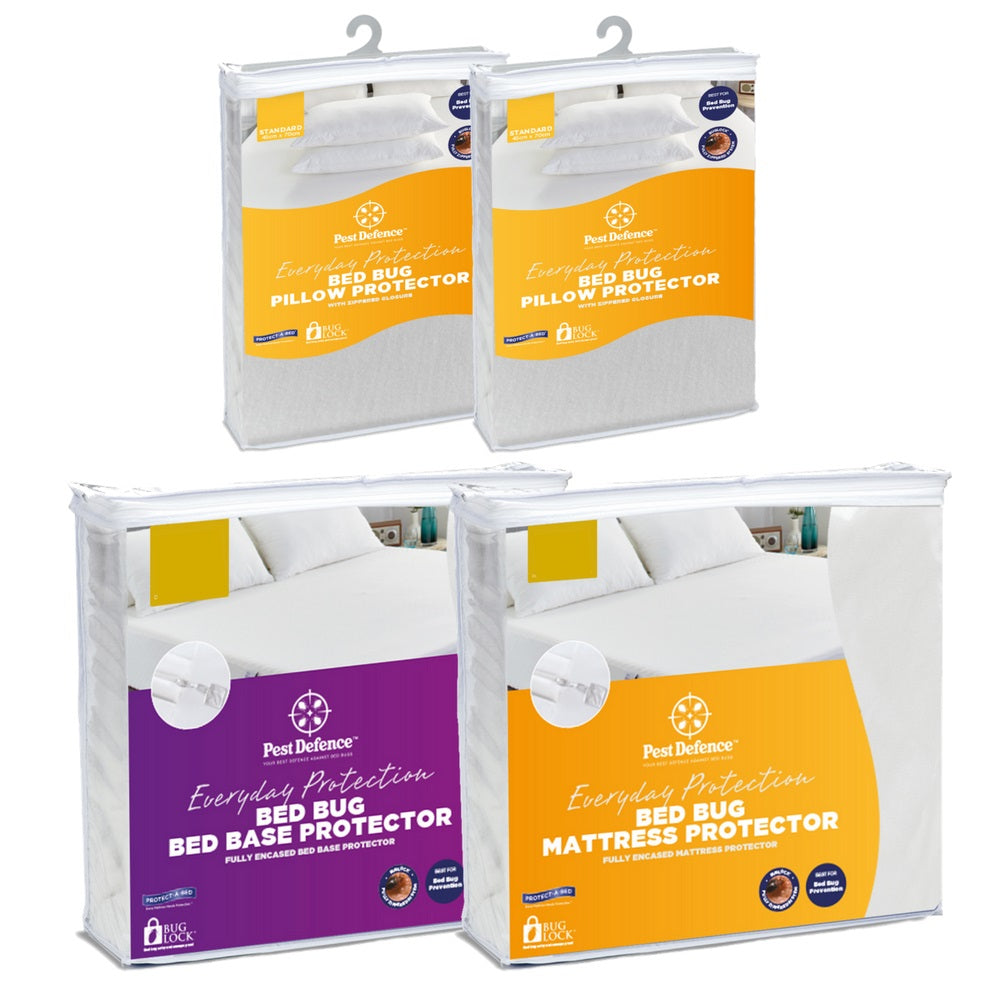 Bed Bug Protection Kit - Mattress + Base Protector + Pillowcases | BUY ...