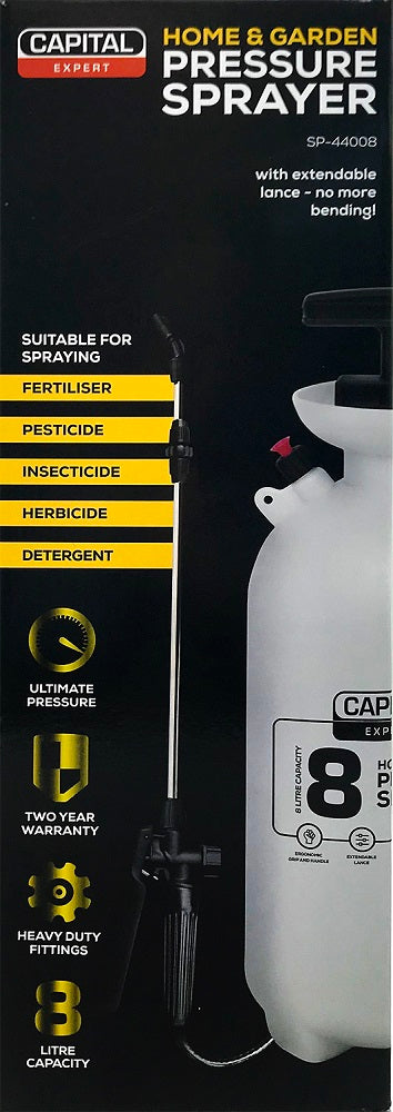 Capital 8 Litre Polycarbonate Hand Pressure Sprayer | BUY ONLINE – Easy ...