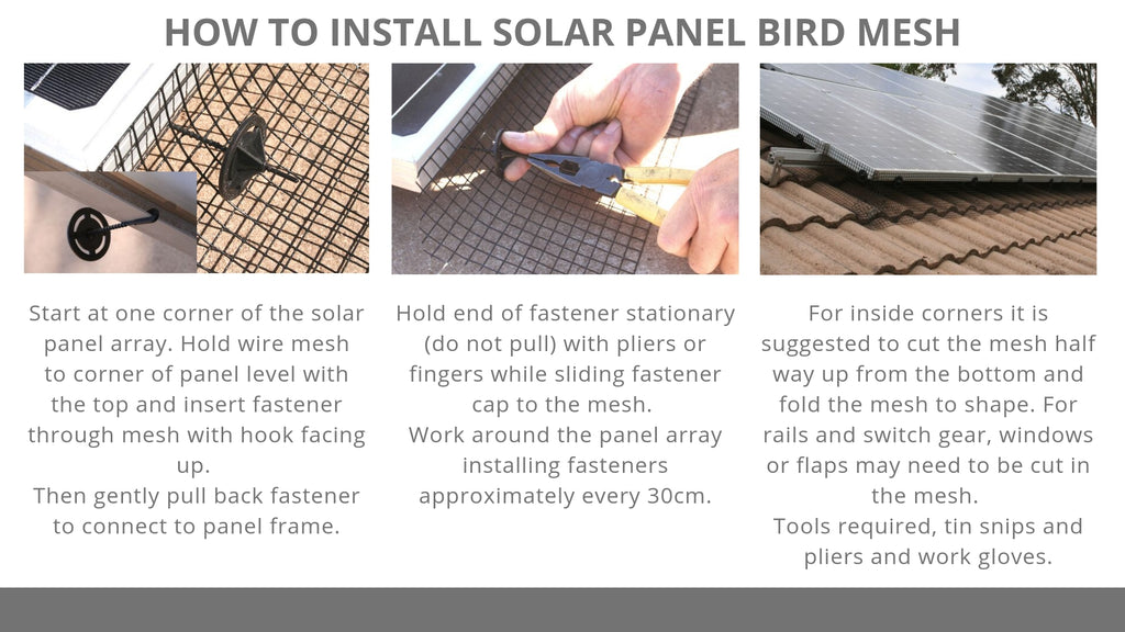 Solar Skirt Solar Panel 30m Kit - Solar Panel Bird Mesh Kit | BUY ...