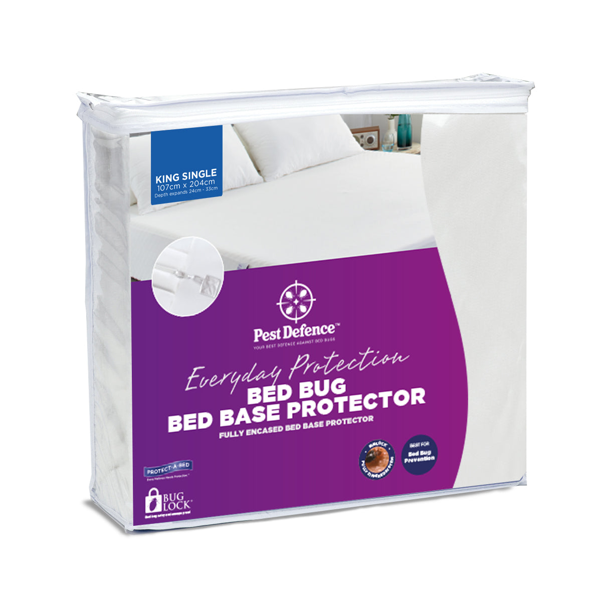 Bed Bug Mattress Base Protector 33cm | Single Double Queen King | BUY ...