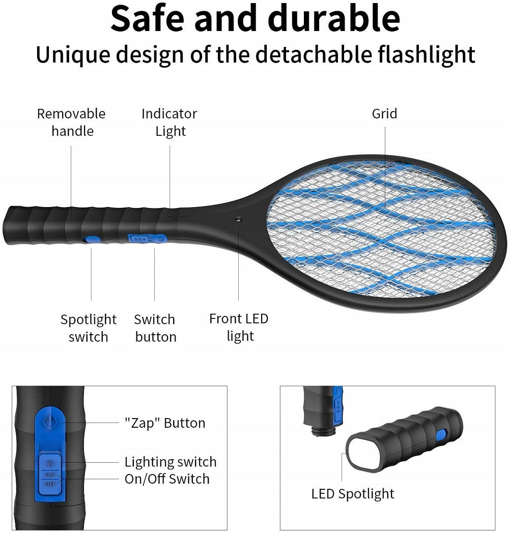 Premium Electric Fly Swatter Bug Zapper Racket | BUY ONLINE – Easy Pest ...