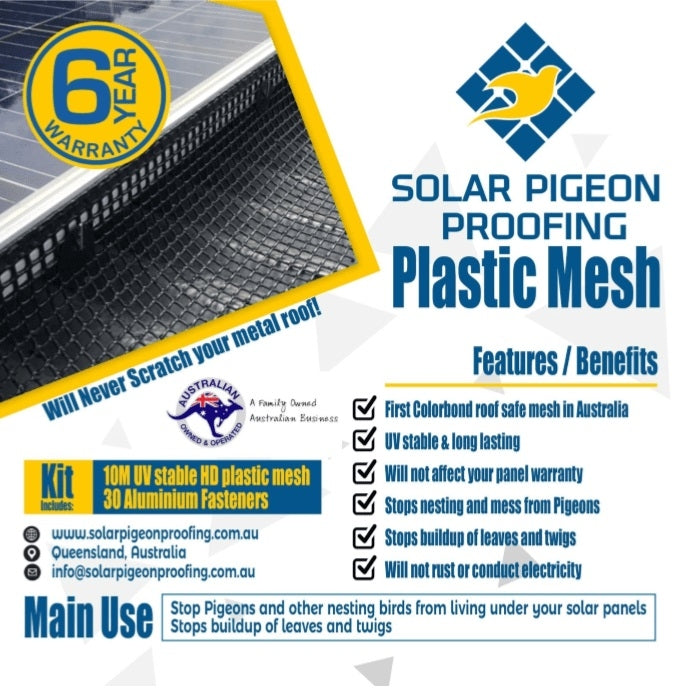 Solar Panel Bird Mesh - HDPE Plastic igeon Proofing Kit | BUY ONLINE ...