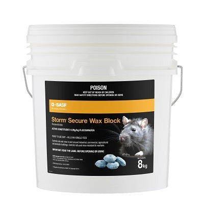 Storm Secure Wax Blocks 8kg 0.05 g/kg Flocoumafen | BUY ONLINE – Easy ...