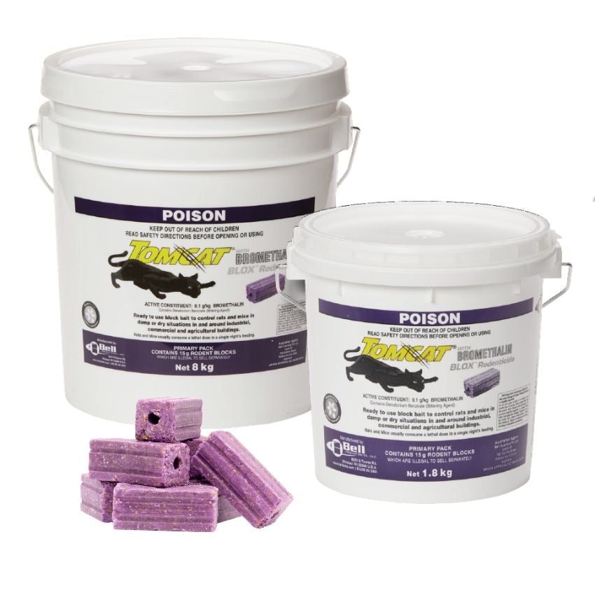 Tomcat Bromethalin Blocks 1.8kg or 8kg Fast Acting | BUY ONLINE – Easy ...