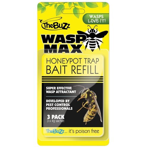 The Buzz WaspMax Honeypot Trap Bait Refill Sachets - 3 Pack | BUY ...
